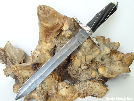 Rade Hawkins Custom Knives: DAMASCUS DAGGER